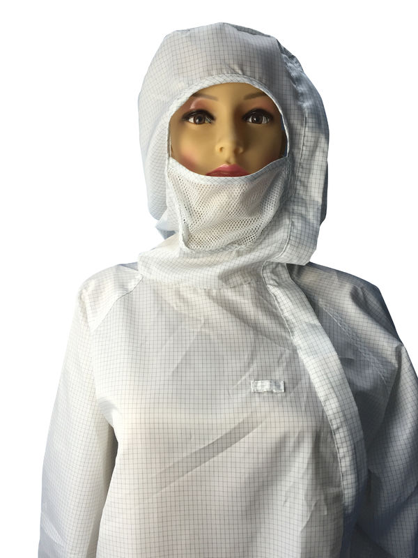 Biotech / Pharmaceutical ESD Safe Materials Cleanroom ESD Suit With ...