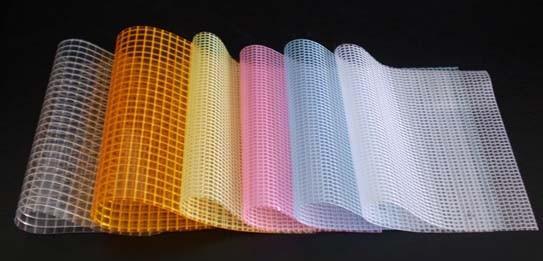 Black / Clear Printed ESD Grid Curtain Anti Static PVC Sheet With ...