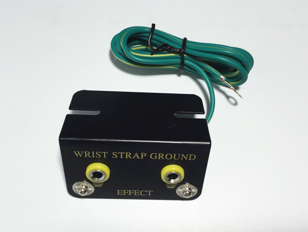 PVC / PU ESD Wrist Strap Dual Metal Bench Mount Ground Socket Ring ...