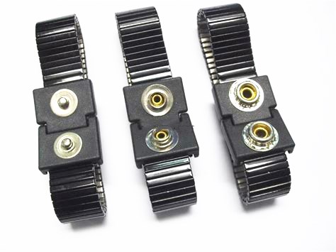 ESD Dual Wire Electrostatic Discharge Band Adjustable PU Cord 4mm Snap