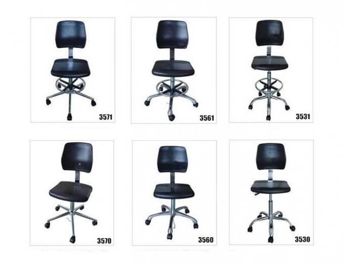 Static Dissipative ESD Safe Chairs PU Work Stool Foot Ring And Arm Rest ...