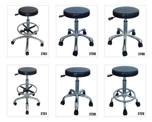 Backless ESD Safe Lab Chairs Polyurethane Foamed Thick Round Surface ...