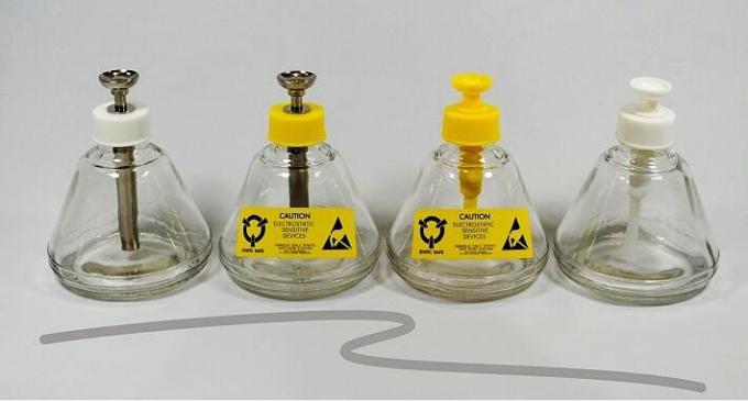 100% Metal Pump ESD Packaging Materials Glass Solvent Dispenser Alcohol ...
