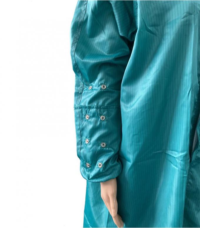 Workshop 5mm Stripe Dust Free ESD Uniform Coat With Hood