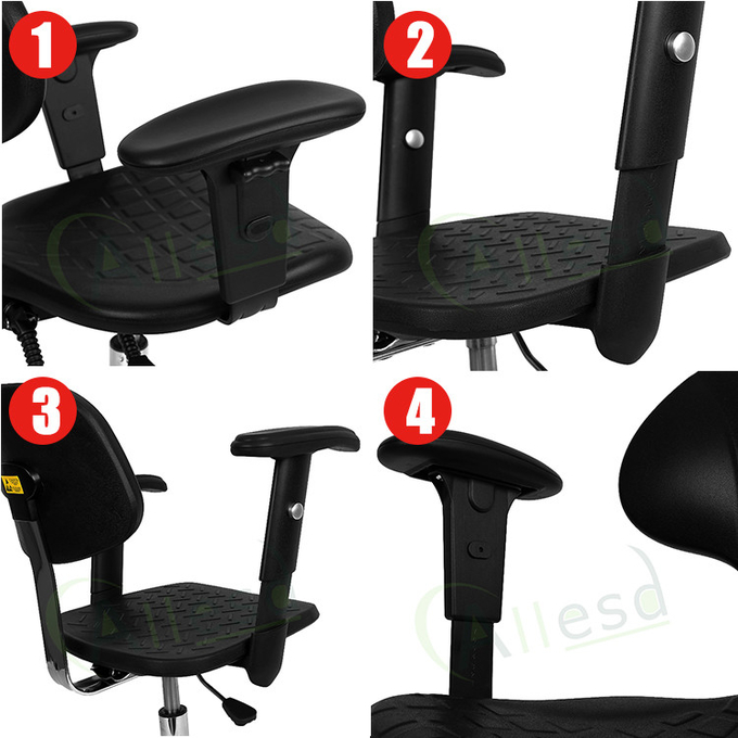 Anti Static ESD Safe Chairs Adjustable 360 Degree Swivel With Lifting ...