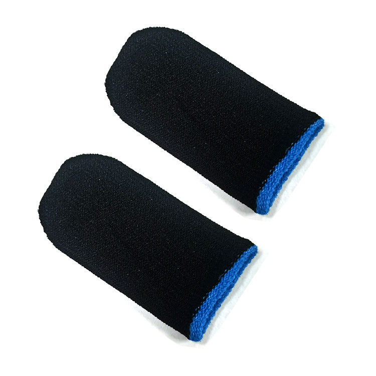 Black Grey Touch Screen Finger Sleeve For Mobile Game 2pcs/Bag