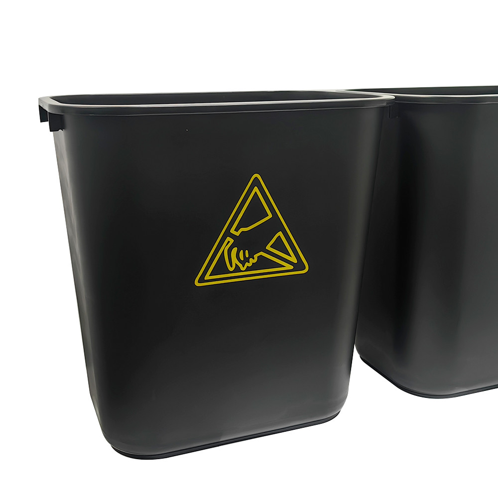 35L PP Plastic Square Antistatic Waste Bin ESD Electrostatic Cleanroom ...