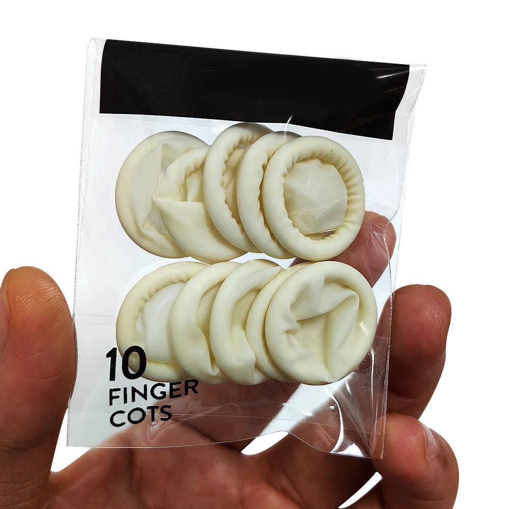10pc Latex Finger Cots Natural Latex Disposable Finger Sleeve For ...