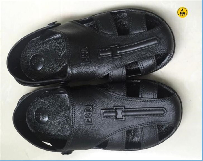 EPA ESD Safety Shoes SPU Sandal Toe Protected 6 Holes Black Blue White ...