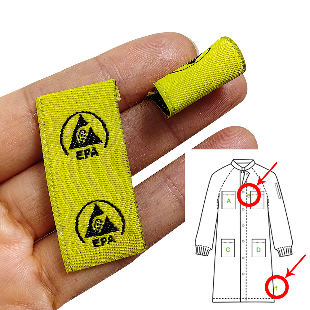 ESD Antistatic EPA Warning Sign Embroidery Cloth Sticking Cleanroom ...