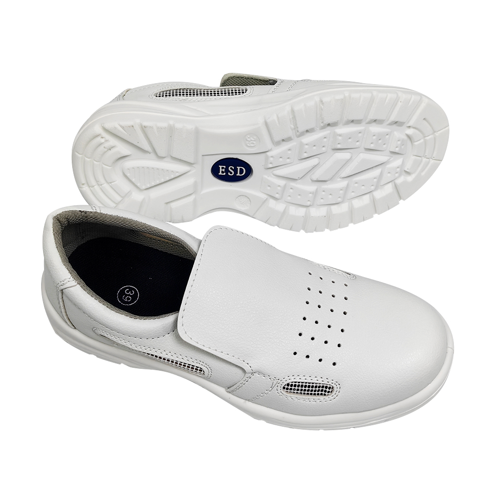Antistatic Steel Toe Safety Shoes ESD PU Outsole Industrial Cleanroom