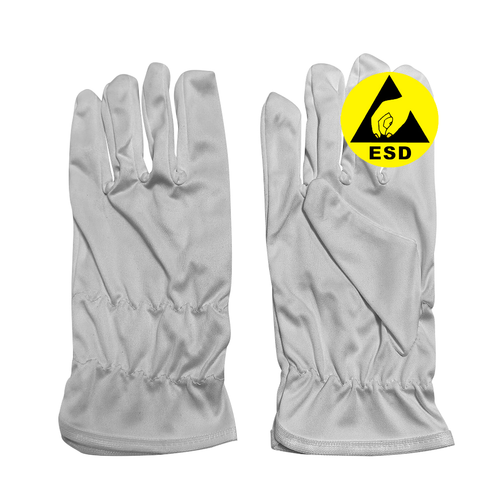Cleanroom Safety ESD Antistatic Gloves Ultra Fine Dust Free S / M / L / XL