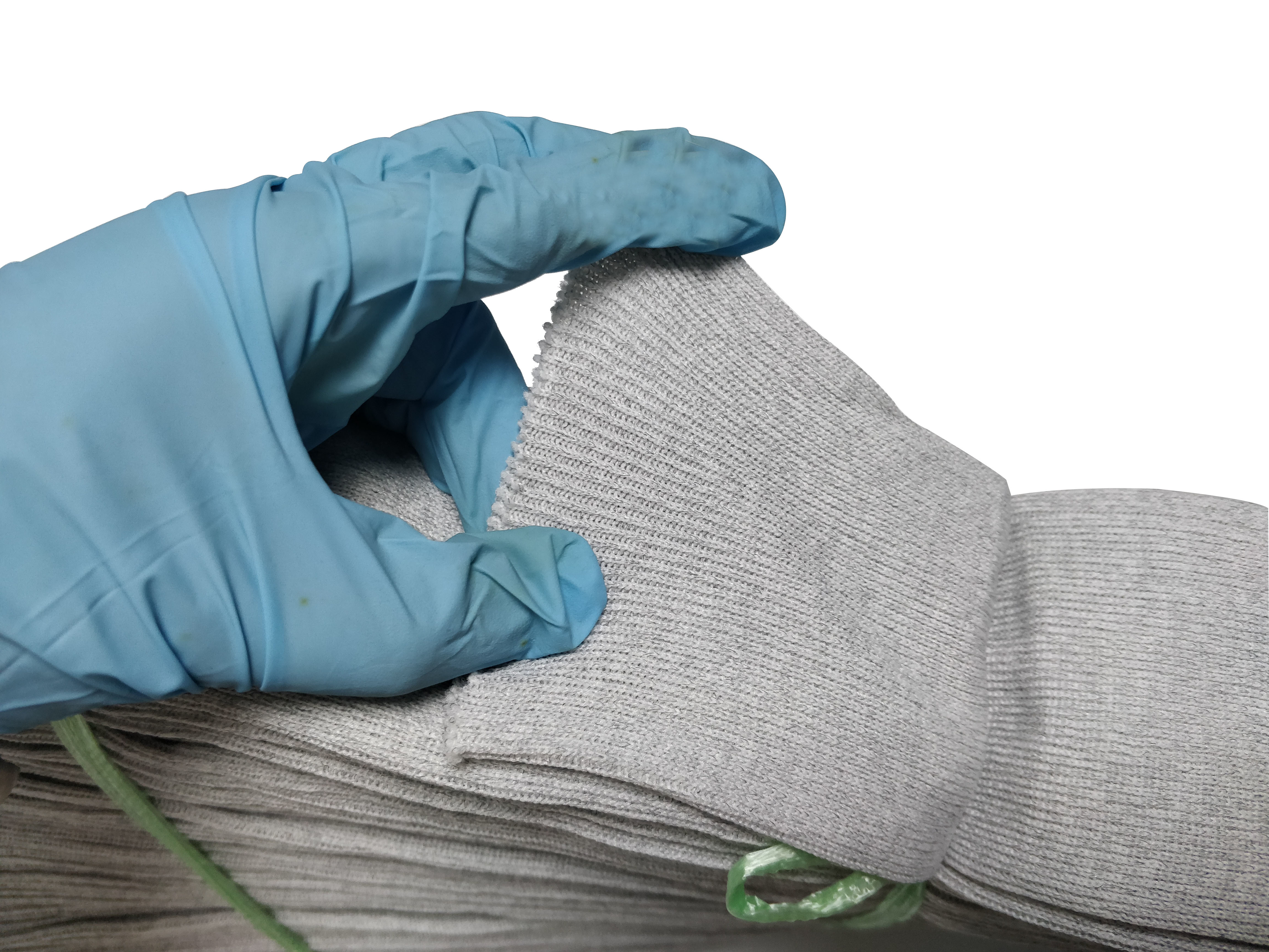 ESD Knitted Polyester Ribbed Cuffs Antistatic & Shrink Resistant Gray Color