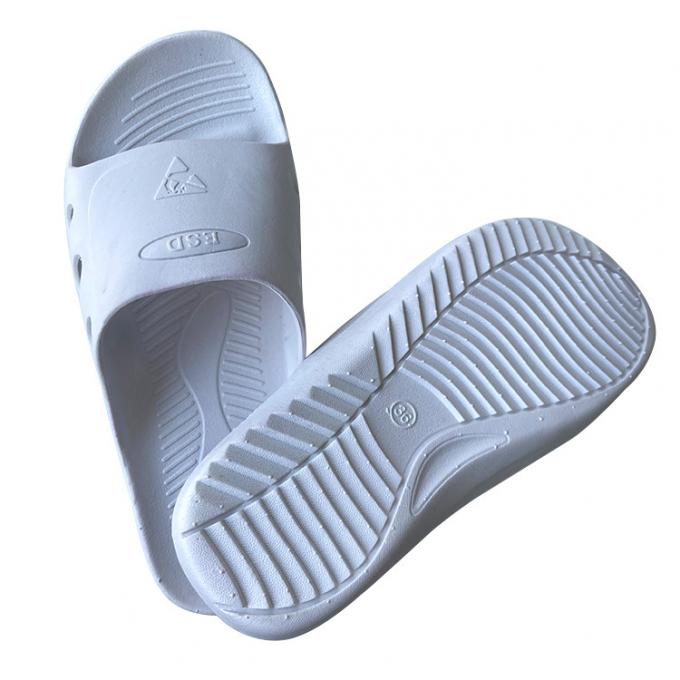 6 Holes Industrial Comfortable Lint Free Safety ESD Slippers For Workshops