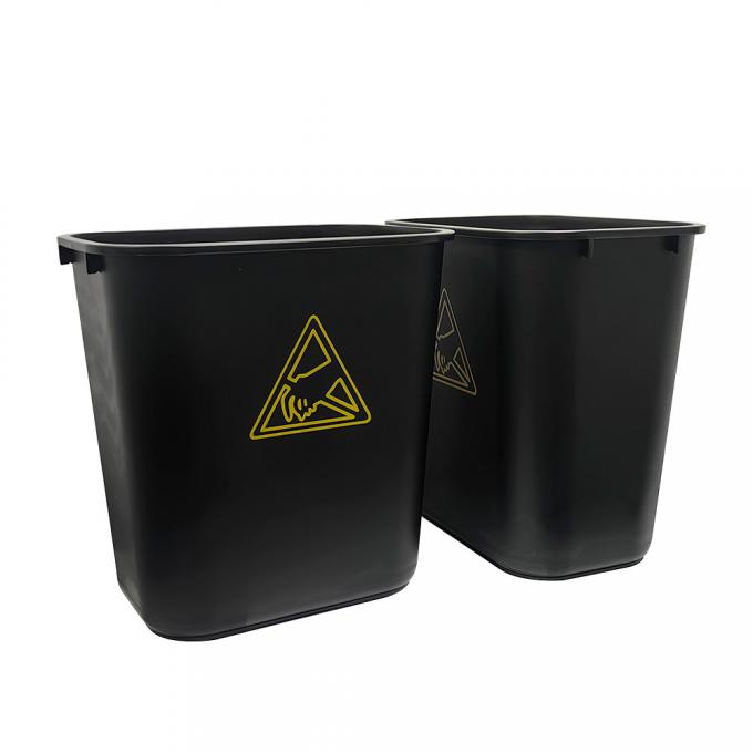 35L PP Plastic Square Antistatic Waste Bin ESD Electrostatic Cleanroom ...