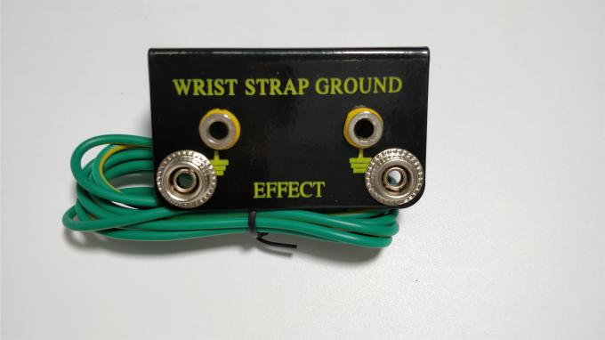 PVC / PU ESD Wrist Strap Dual Metal Bench Mount Ground Socket Ring ...