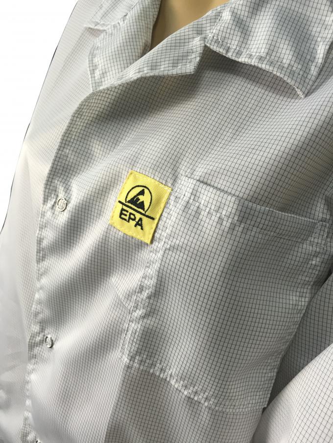 Economic ESD Safe Clothing Anti Static Lab Coat Lightweight For ESD Protected Areas