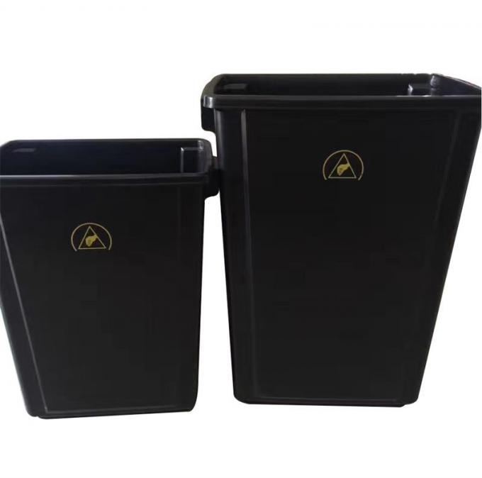 Lids Style Permanent ESD Trash Cans / Waste Basket Color Black w/ESD Symbol