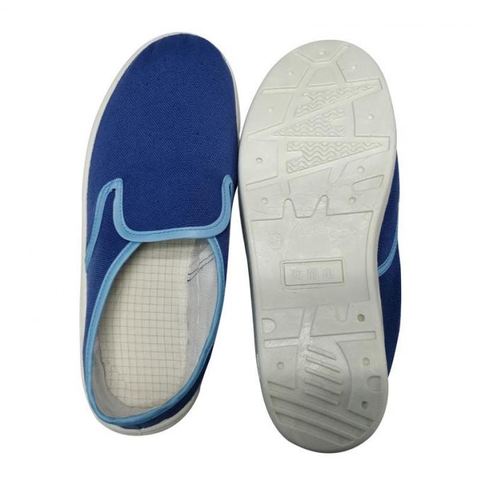 Dark Blue Fabric ESD Safety Shoes Non Hole Anti Static Shoes For EPA Area