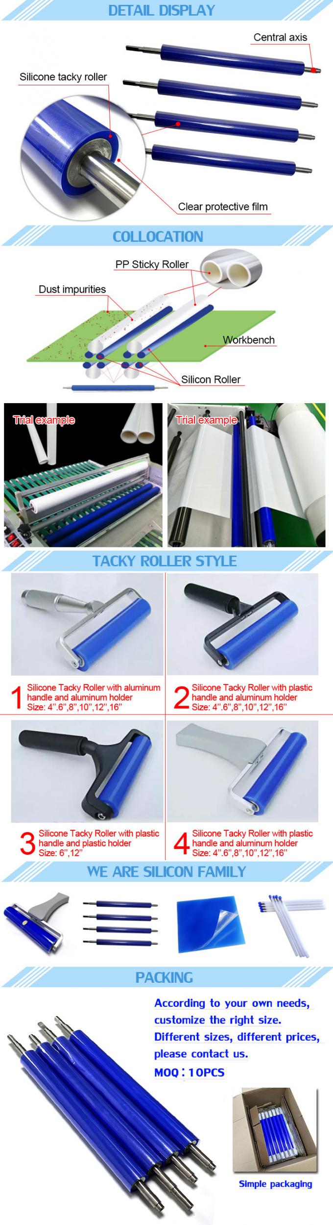 Washable Silicone Sticky Lint Roller For PCB SMT Machine