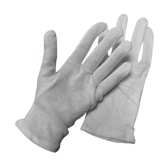 100 Percent White Cotton Gloves Highly Stretchable For Dust Free Places