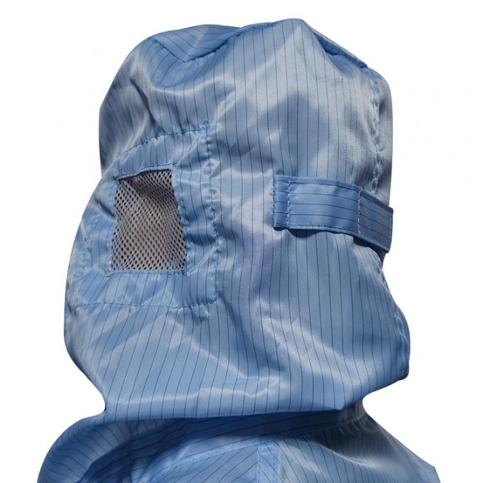 Unisex 5mm Stripe ESD Anti Static Smock For Class 100 Cleanroom